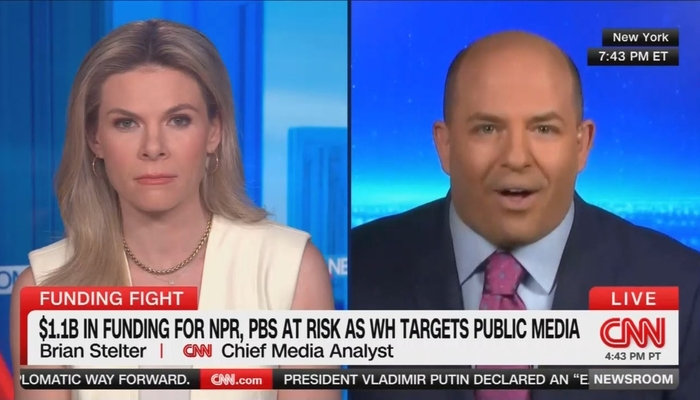 CNN's Brian Stelter WAILS That Cutting NPR/PBS Is Trump's 'Autocratic Playbook'